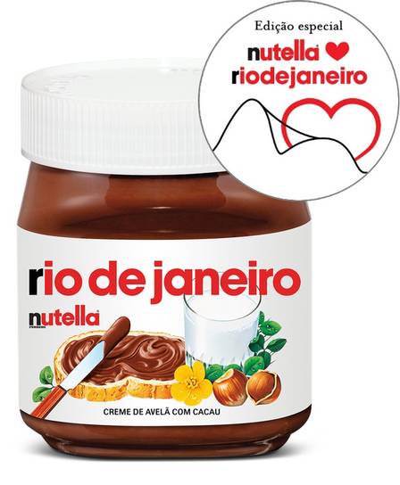 Nutella cria rótulo especial para o Rio de Janeiro