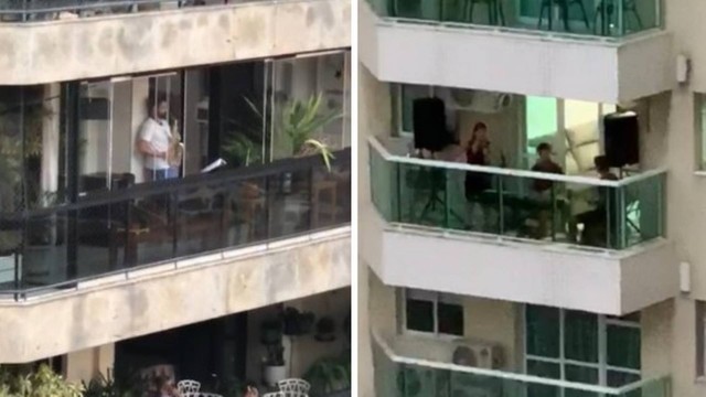 Varandas de prédios na Barra viram palcos para entreter vizinhos ...
