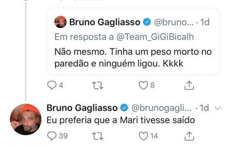 Jonas ironiza Gagliasso após vitória de Mari no 'BBB20': 'Bem na prova ...