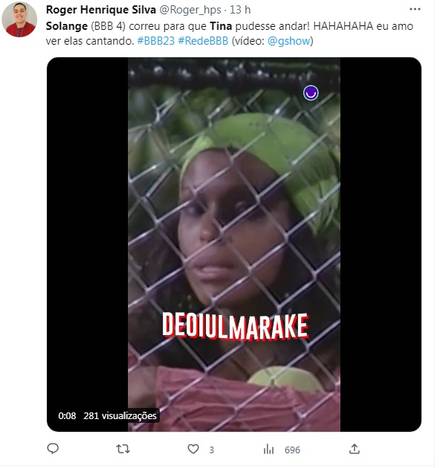 Cantoria em inglês de Tina no 'BBB 23' diverte internautas, que ...