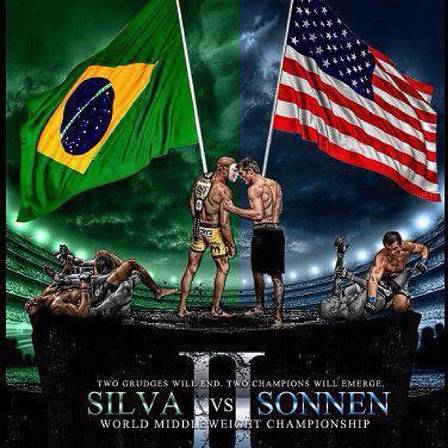 A um mês para o UFC 148, cartaz mostra cenas do primeiro duelo entre ...