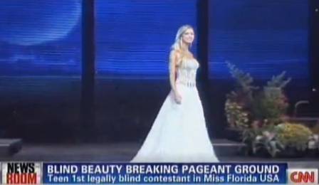 Americana cega fica entre as cinco finalistas do Miss Flórida