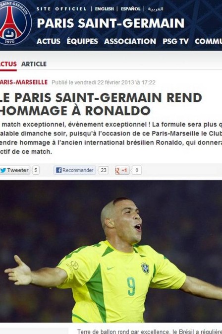 Ronaldo dará o pontapé inicial na estreia de David Beckham no PSG