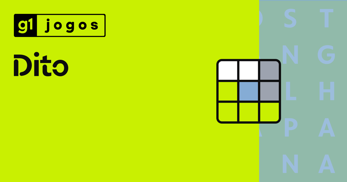 Dito: jogo de adivinhar palavras | g1 jogos